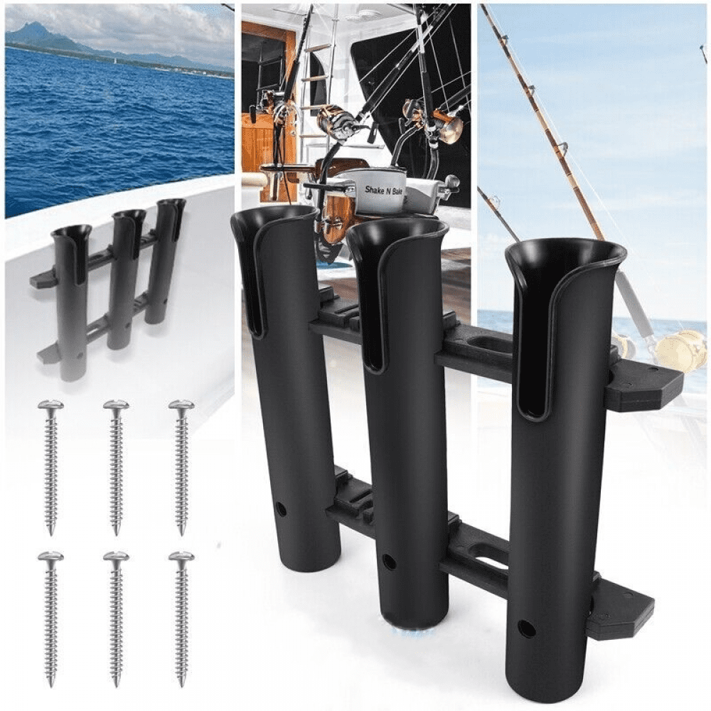 3 Tube Rod Holder Tube Mount for Kayak & Boat - Removable Side Mount w ...