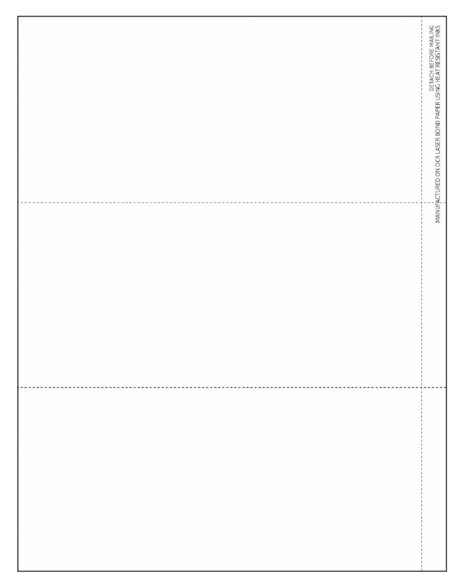 3 UP Laser W-2 Forms, Employee Copy, Horizontal Format (100 Blank on ...