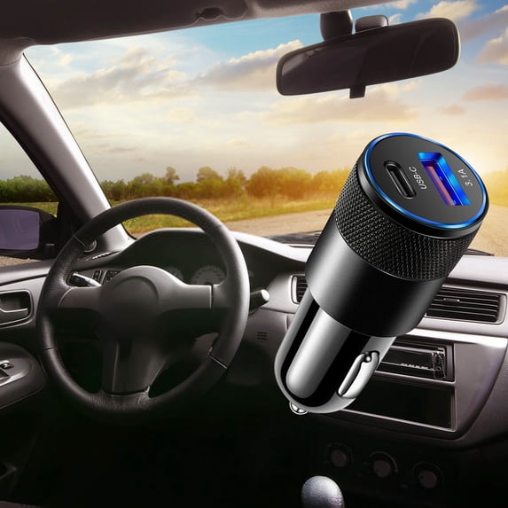 3 USB C PD Car Charger Aluminum Steel Design Portable Power Adapter ...
