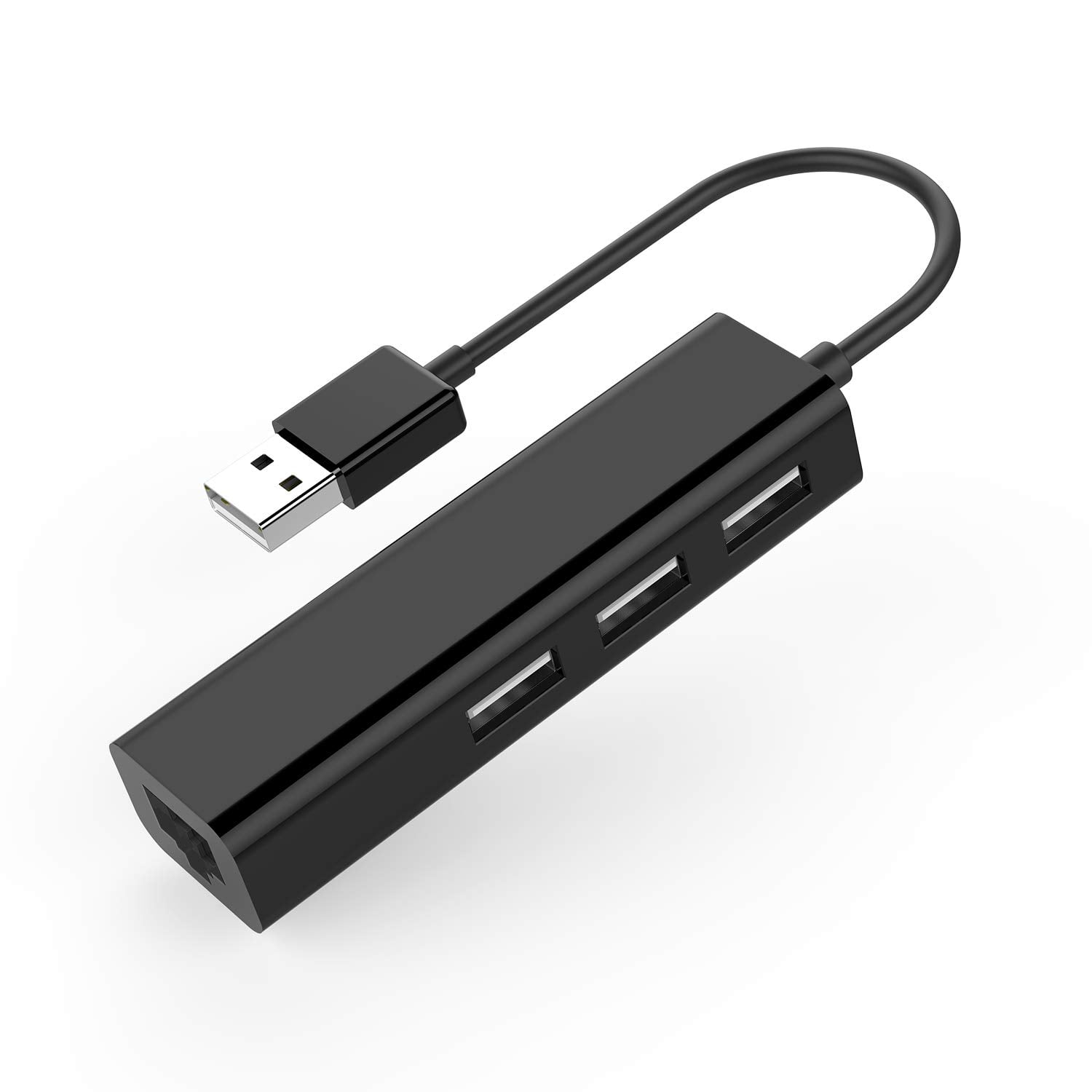3 USB Ports Hub with RJ45 LAN Adapter Laptop Ethernet Dock Network ...