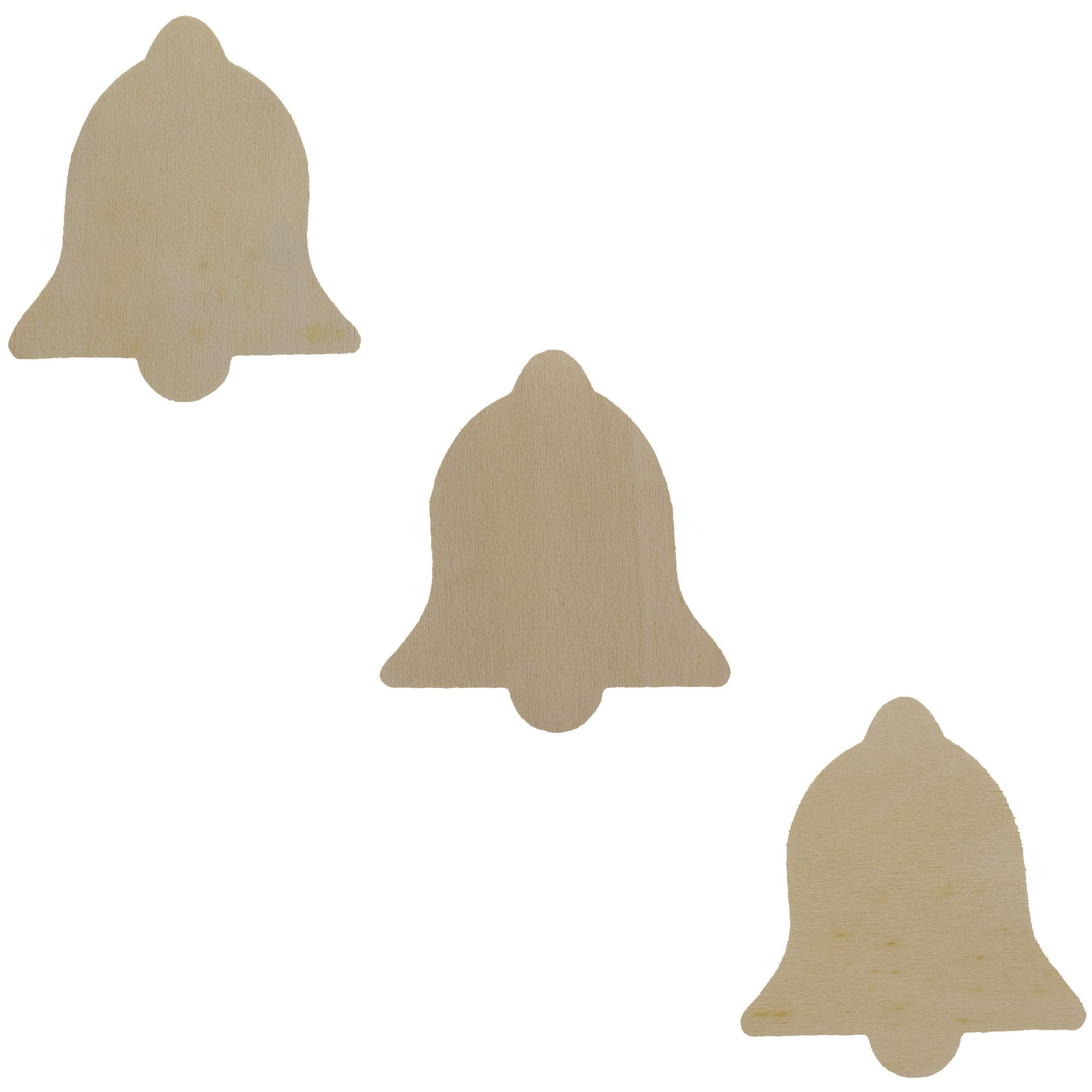 3 Unfinished Wooden Bell Shapes Cutouts DIY Crafts 3.6 Inches - Walmart.com