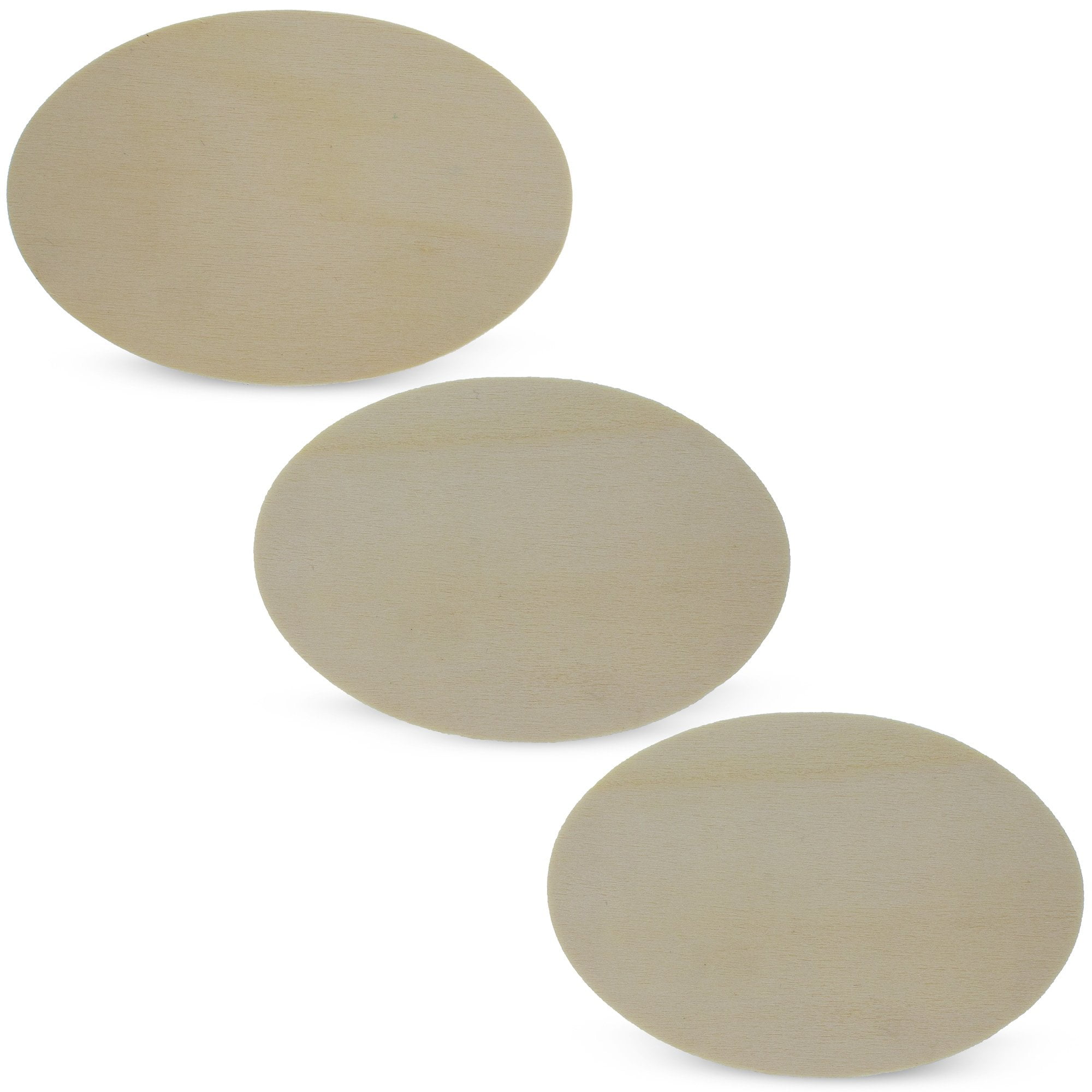 3 Unfinished Wooden Ovals Shapes Cutouts DIY Crafts 4.3 Inches ...