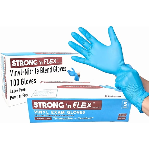 3-Use Vinyl-Nitrile Cleaning Gloves, 6mil, Latex-Free, Food Safe - More ...