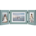 3 Vertical Horizontal 4X6 and 5X7 Picture Frames Hinged Wood Folding ...