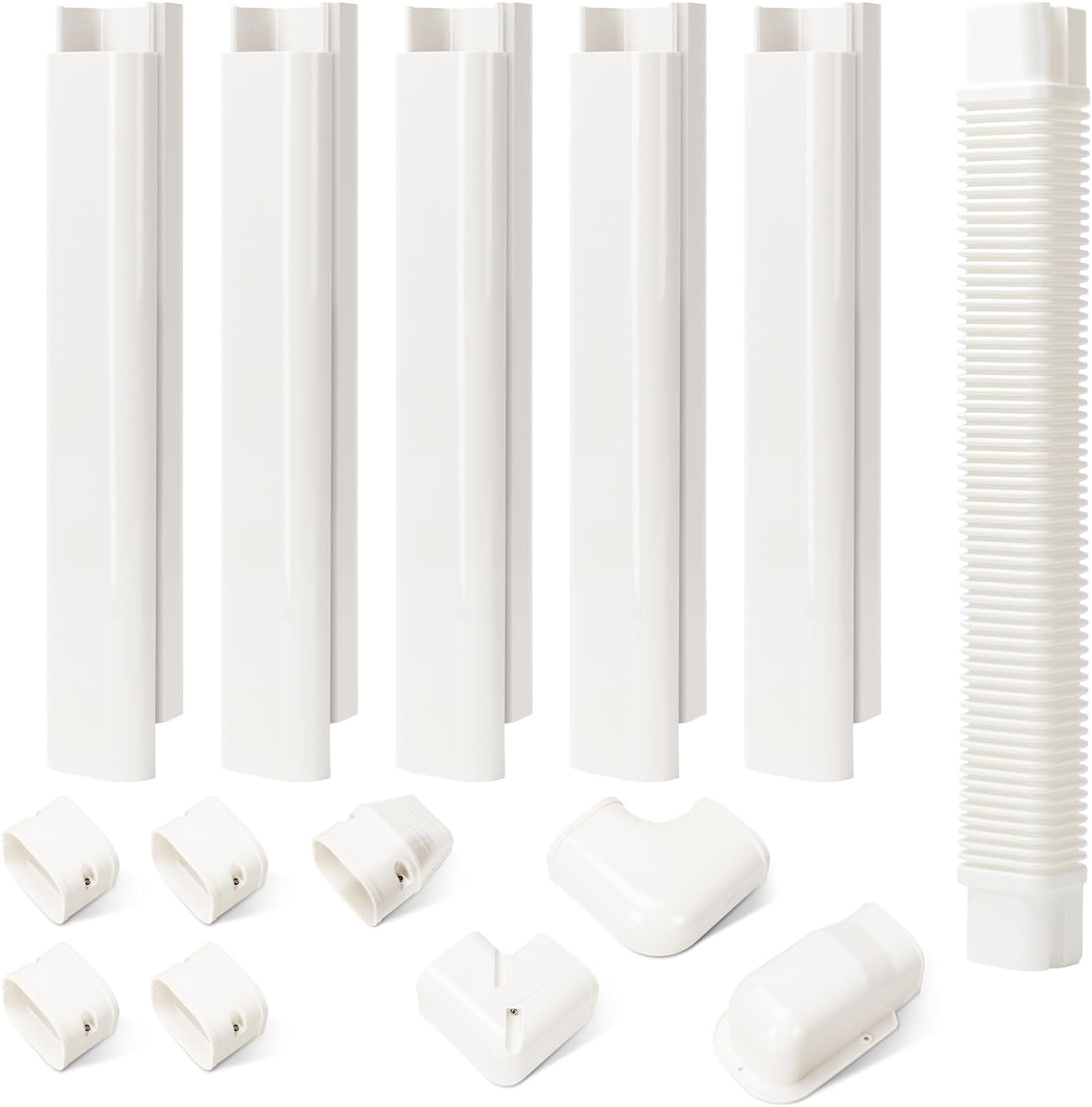 3" W 10Ft L Mini Split Line Set Cover Kit Air Conditioners Decorative ...