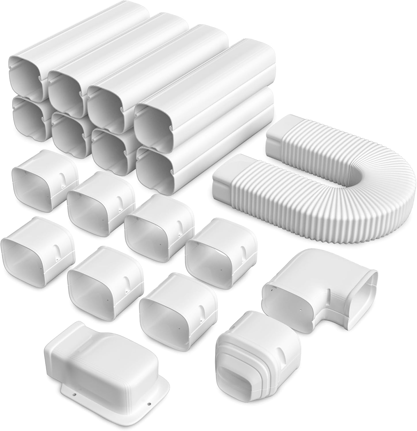 3" W 13Ft L Line Set Cover Kit for Mini Split Air Conditioners ...