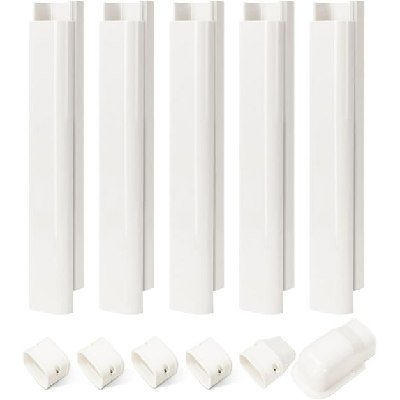 3" W 7.5Ft L Line Set Cover Kit for Mini Split Air Conditioners ...
