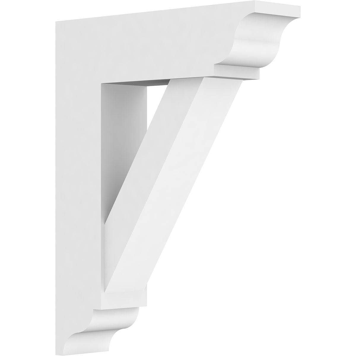 3"W x 14"D x 18"H Standard Traditional Architectural Grade PVC Bracket ...