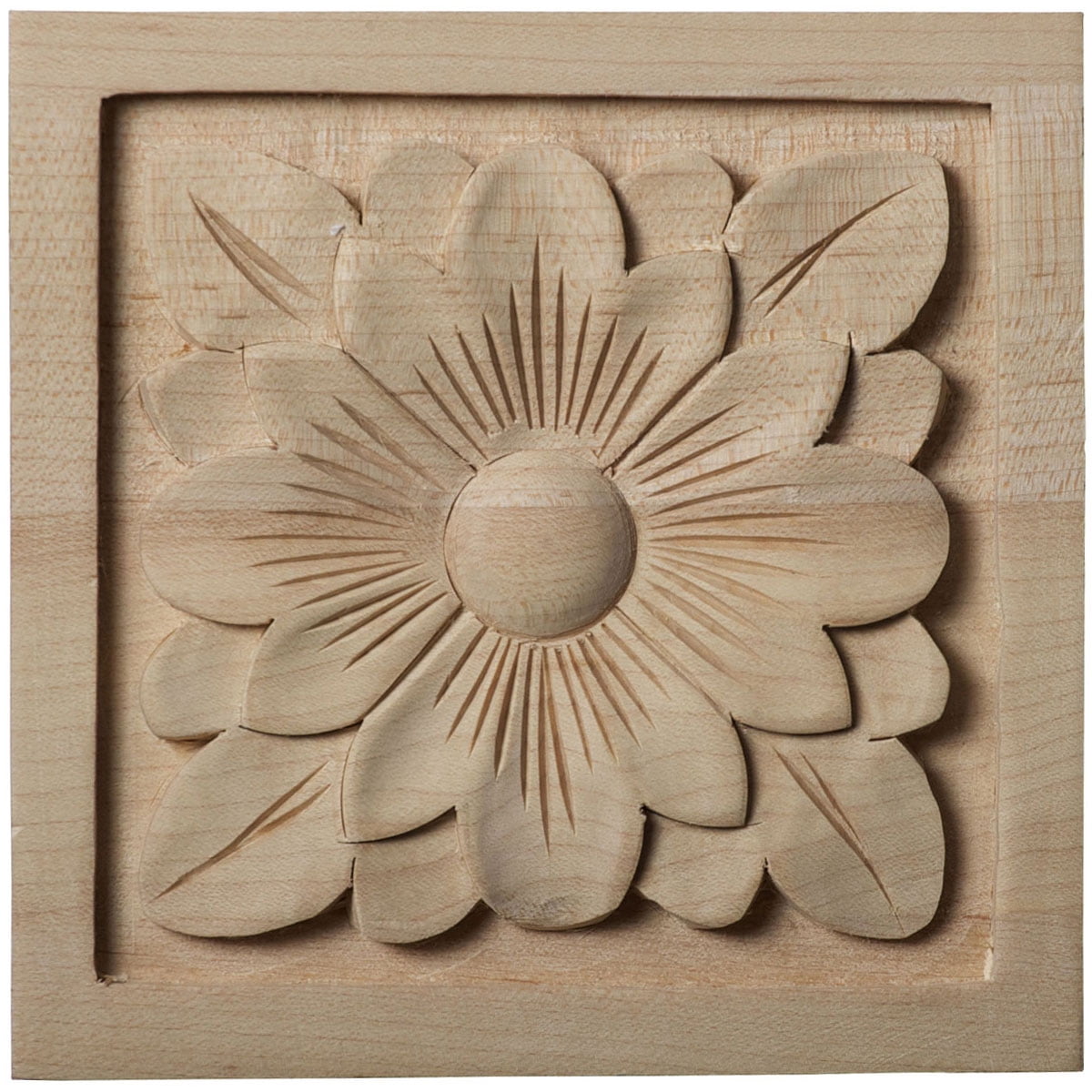 3"W x 3"H x 5/8"P Small Dogwood Flower Square Rosette, Maple - Walmart.com