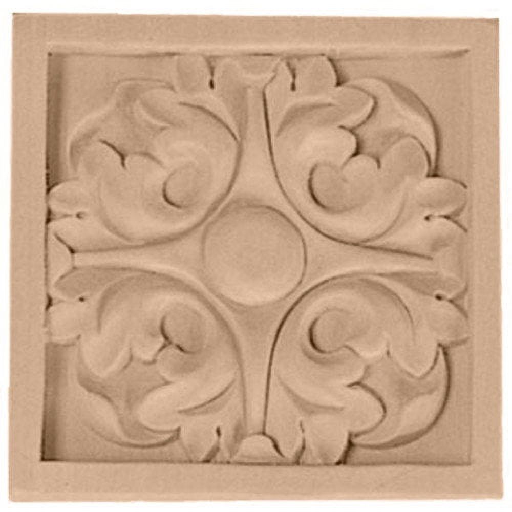 3"W x 3"H x 5/8"P Small Leaf Square Rosette, Maple - Walmart.com