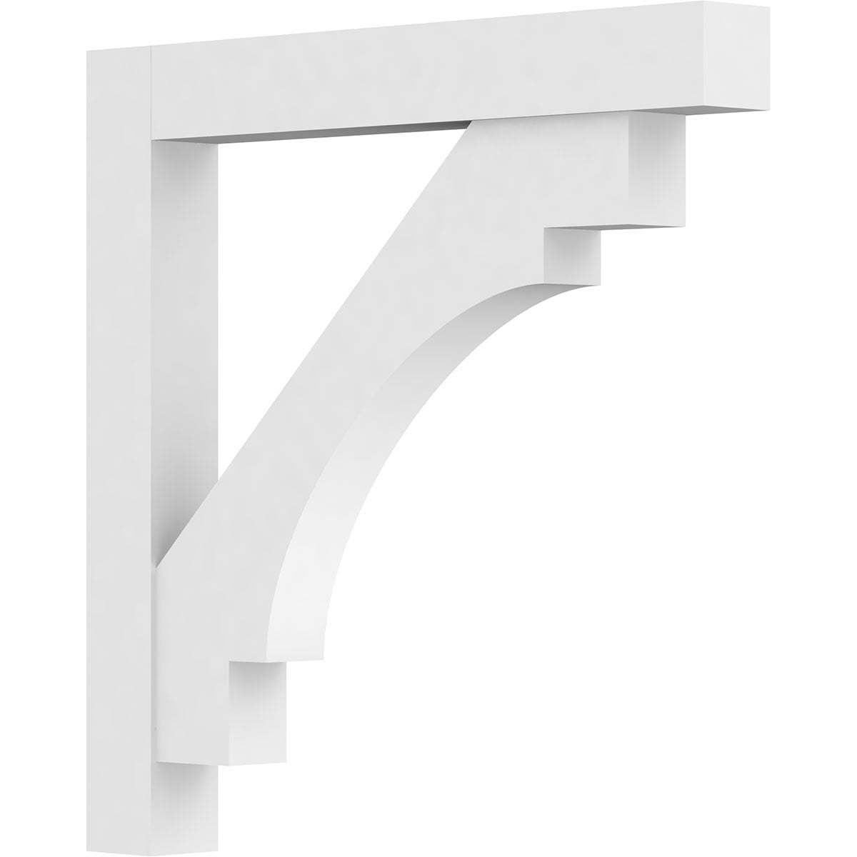 3"W x 30"D x 30"H Standard Merced Architectural Grade PVC Bracket with ...