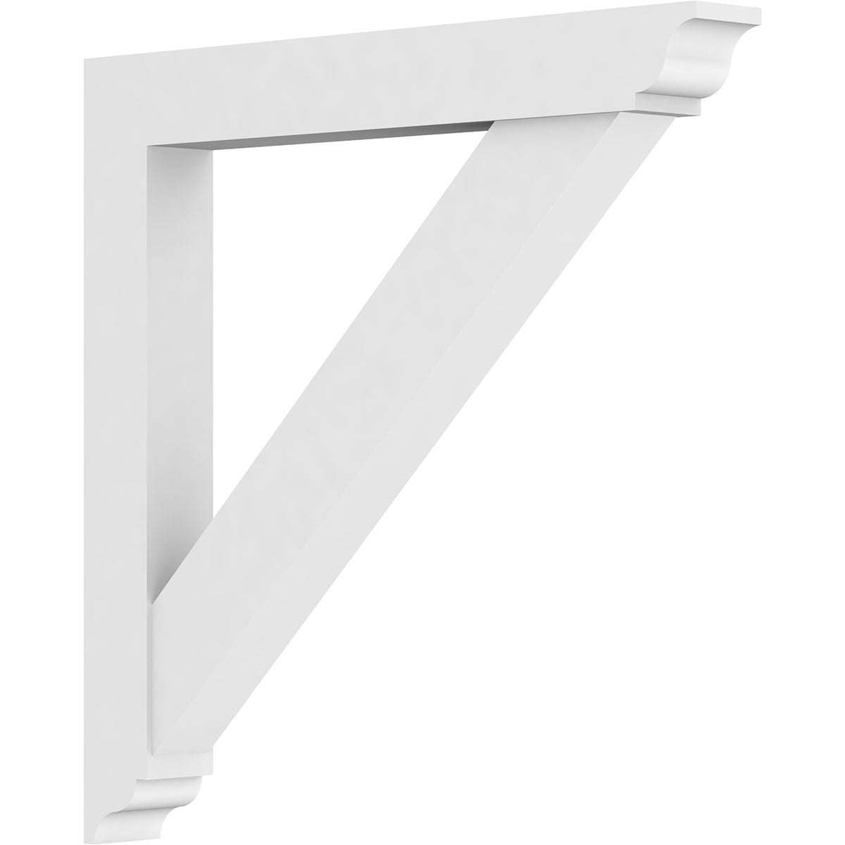 3"W x 30"D x 30"H Standard Traditional Architectural Grade PVC Bracket ...