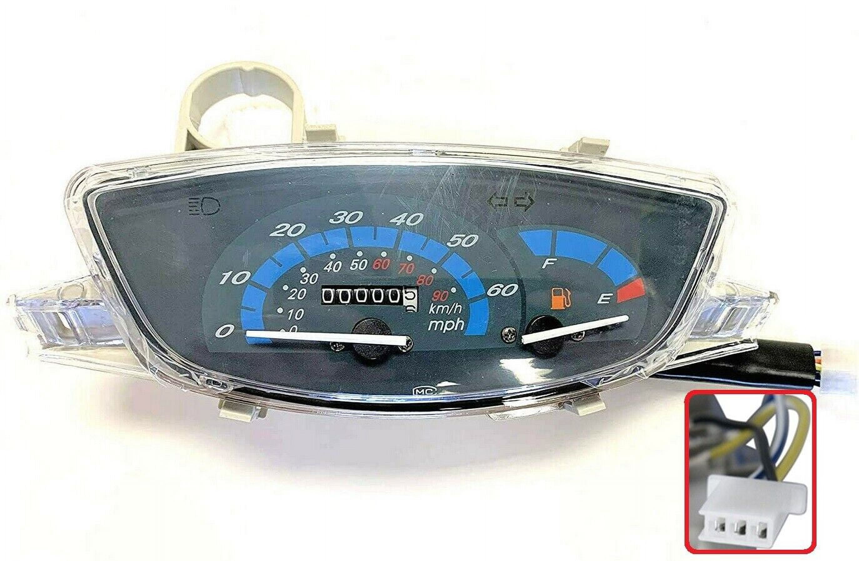 3 WIRES Speedometer CLUSTER FOR 50CC GY6 MOPED MOTORCYCLE SCOOTER SD16 ...