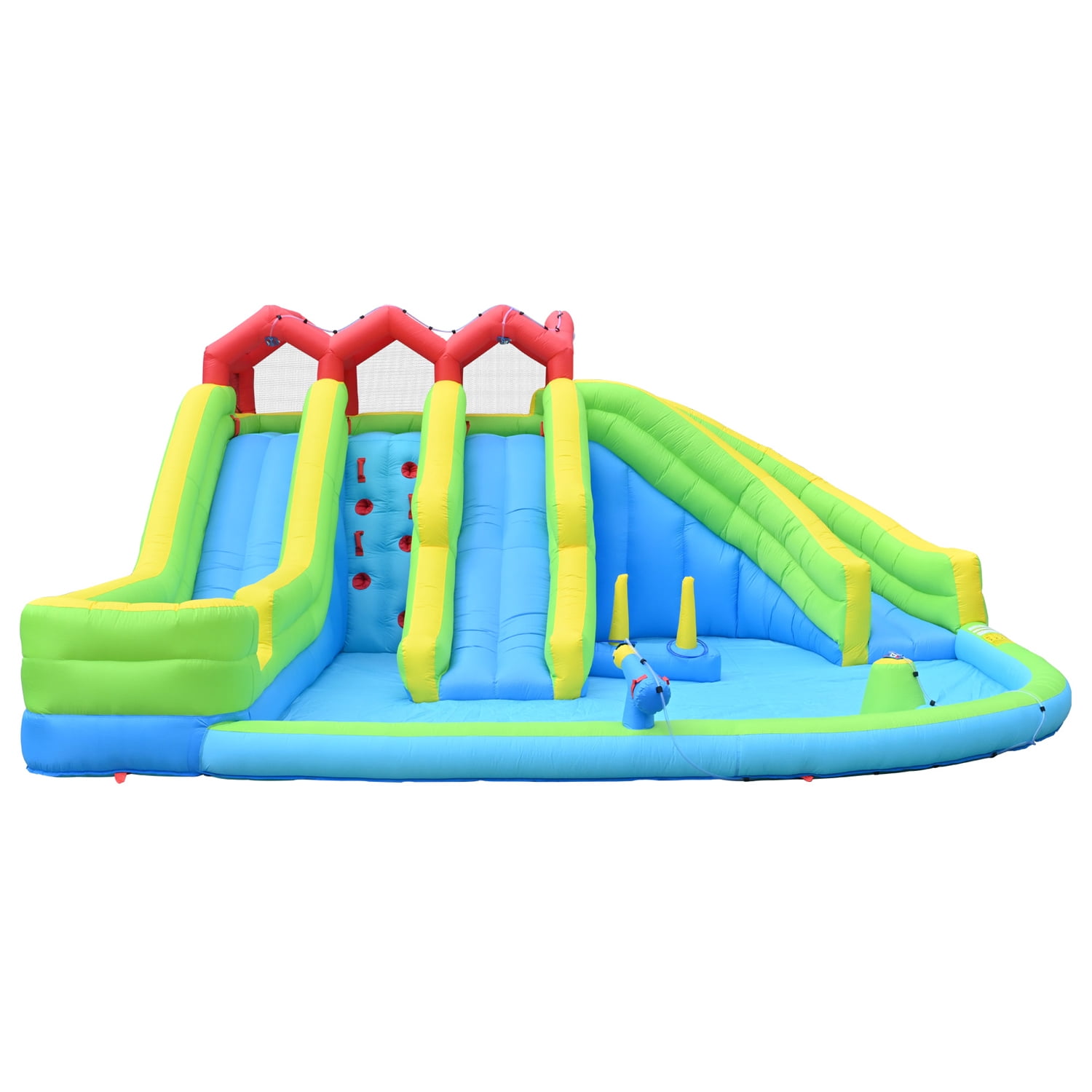 3 Water Slides Inflatable Water Park for Kids 3 - 10, with Blower Water ...