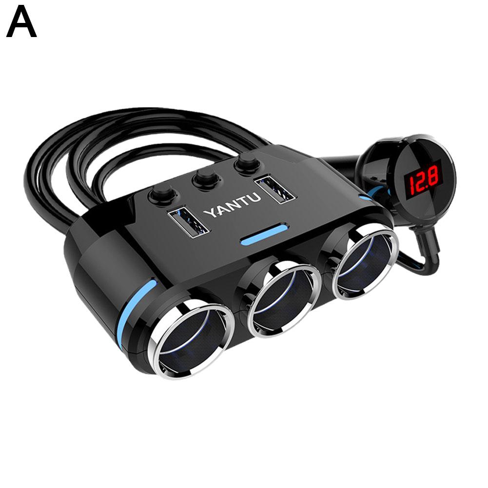 3 Way 12v 24v Multi Socket Car Socket Replacement Charger Extension Usb ...