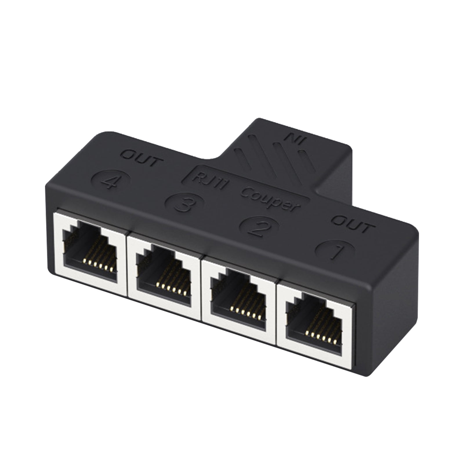 3 Way/4Way RJ11 6P6C Telephone Jacks Splitters Adapter Port for Home ...