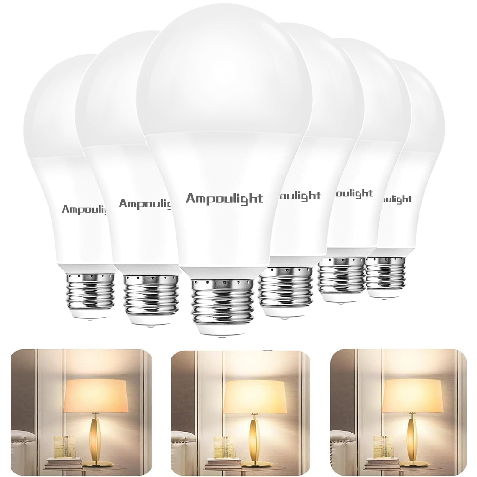 3 Way A21 LED Light Bulbs LED Light Bulbs 50 100 150W Equivalent,E26 ...