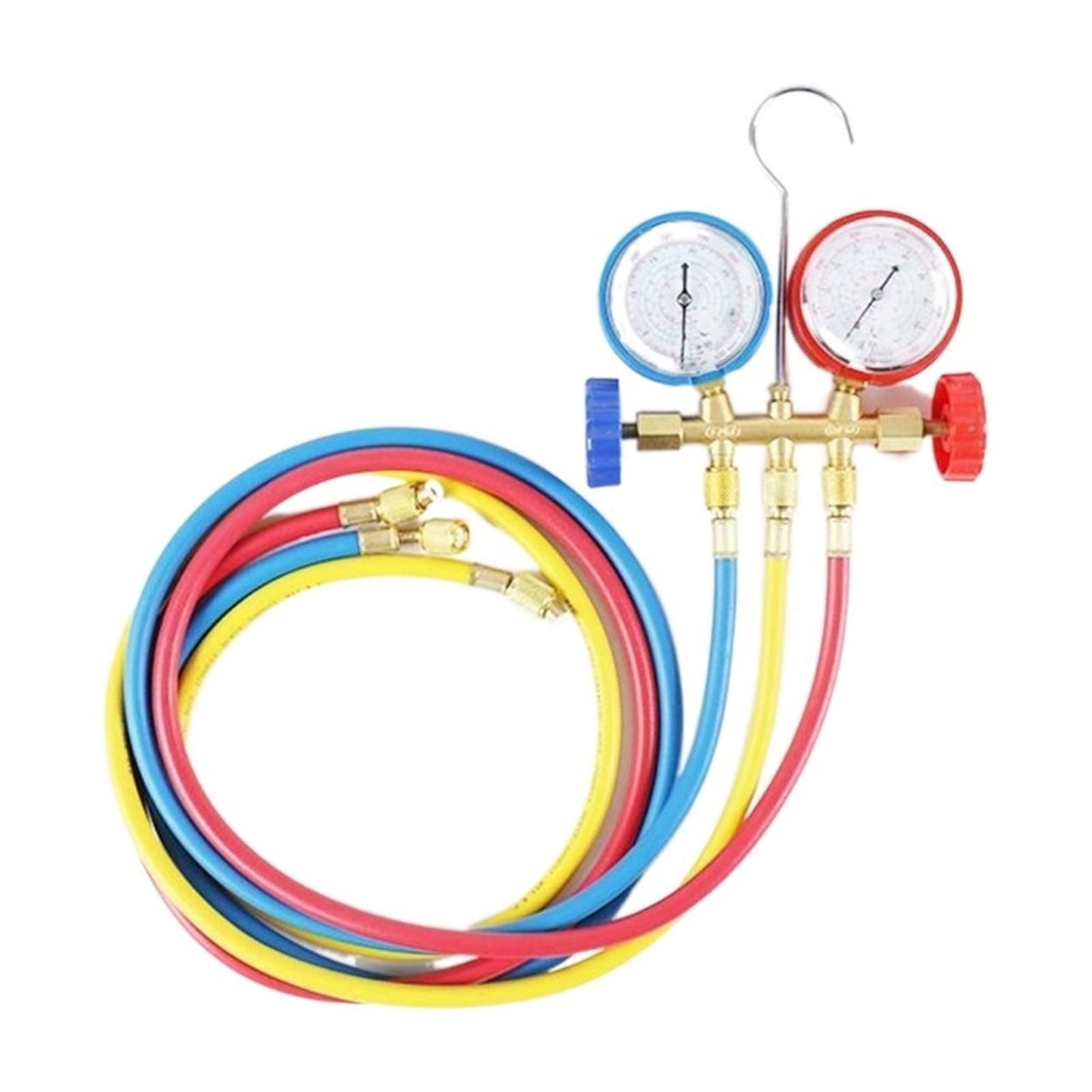 3 Way AC Diagnostic Manifold Gauge Set For Charging For R134a/R22/R12/R404A Refrigerant ...