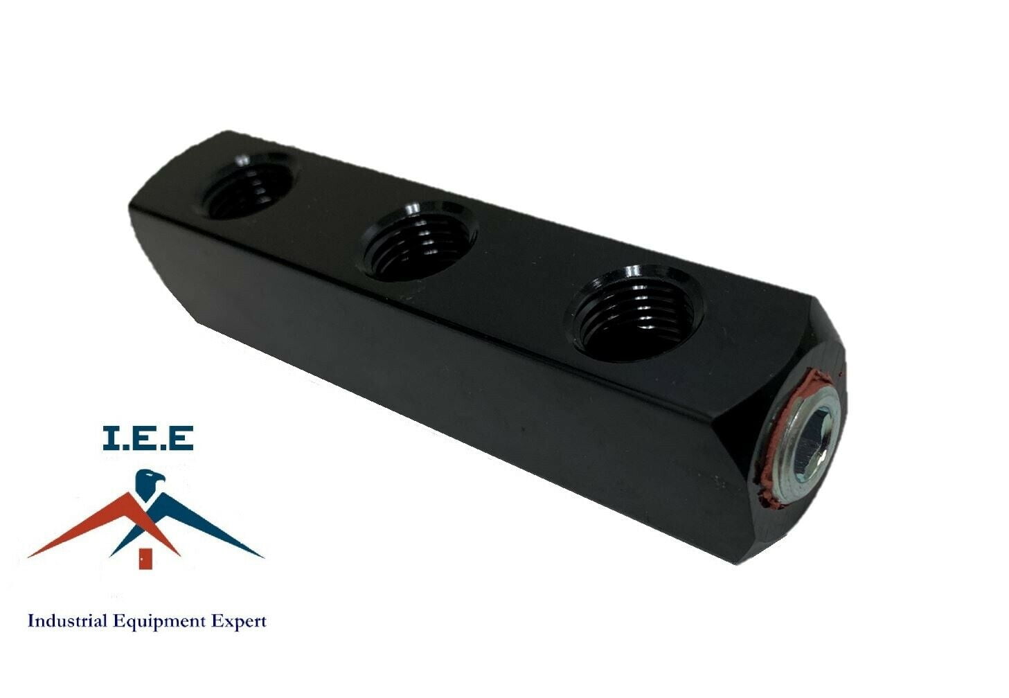 3 Way Air Hose Coupler Distribution Block Bar Line Splitter Manifold 1/ ...