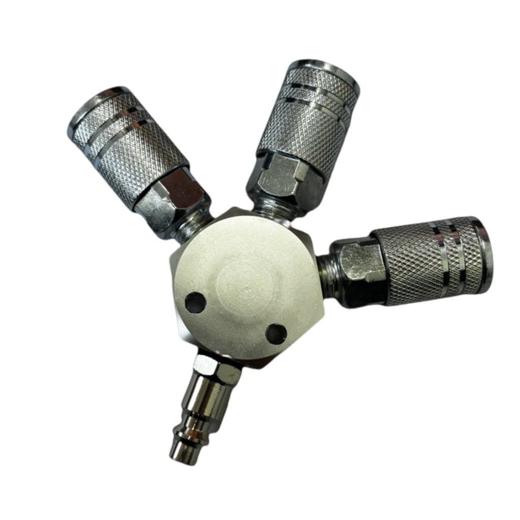 3 Way Air Hose Splitters 3 Way Quick Connectors Hose Splitters Airtight Industrial Type Air ...