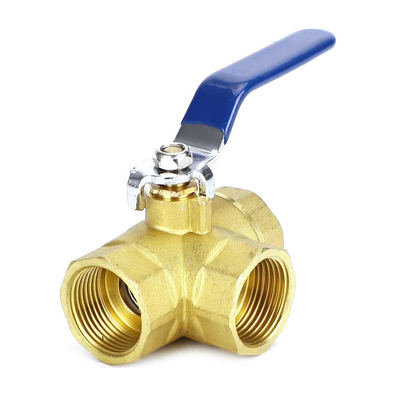 3-Way Ball Valve, 1 Inch Female L Port, Vinly Insulated Handle, 600 WOG ...