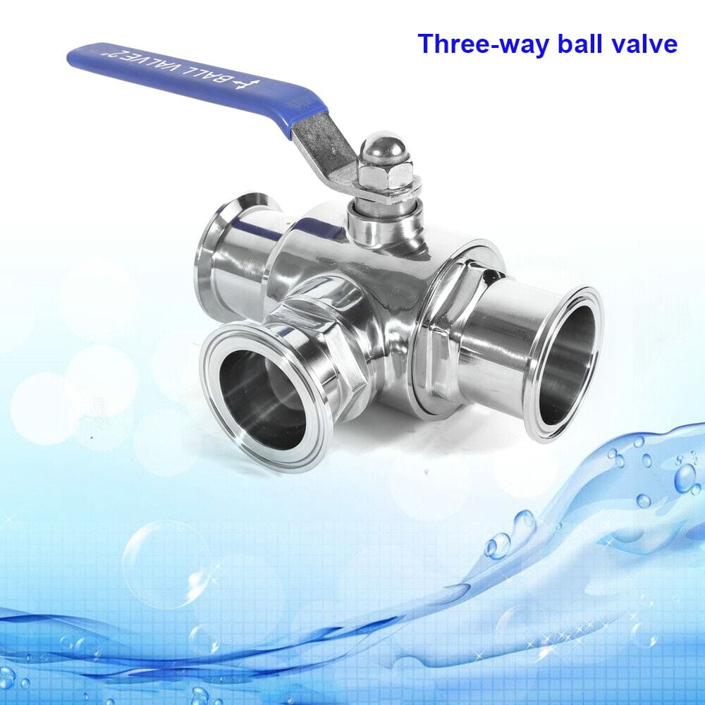 3-Way Ball Valve 2 Inch Sanitary Stainless SUS304 Manual 3 Way Ball ...