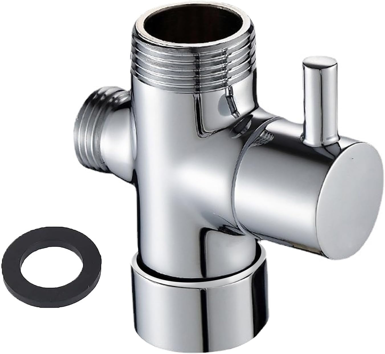 3 Way Bathtub Shower Head Diverter Valve with Chrome Finish Solid G3/4 ...