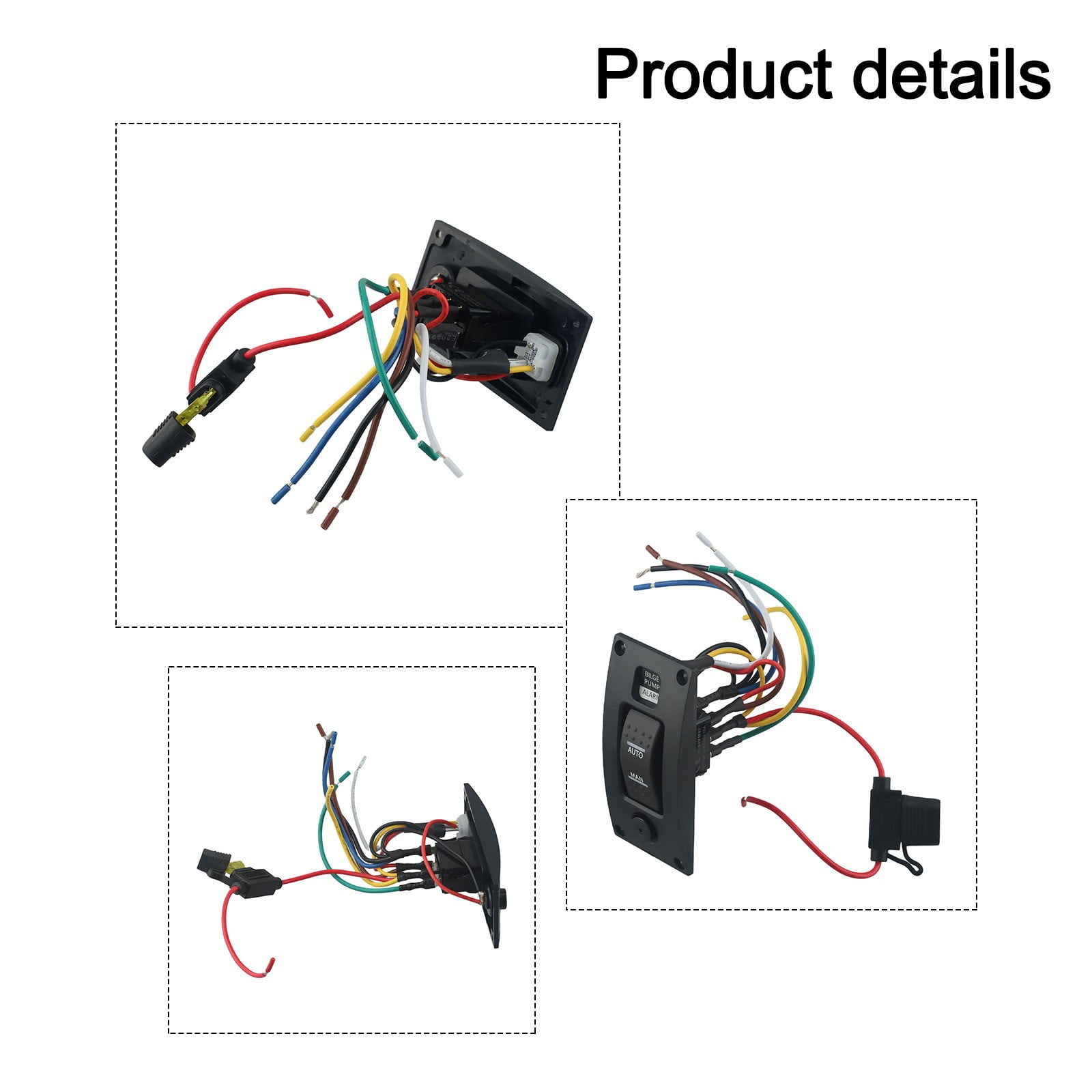 3-Way Bilge Pump Switch Panel Automatic-Off-Manual 12v / 24v w/ Alarm ...