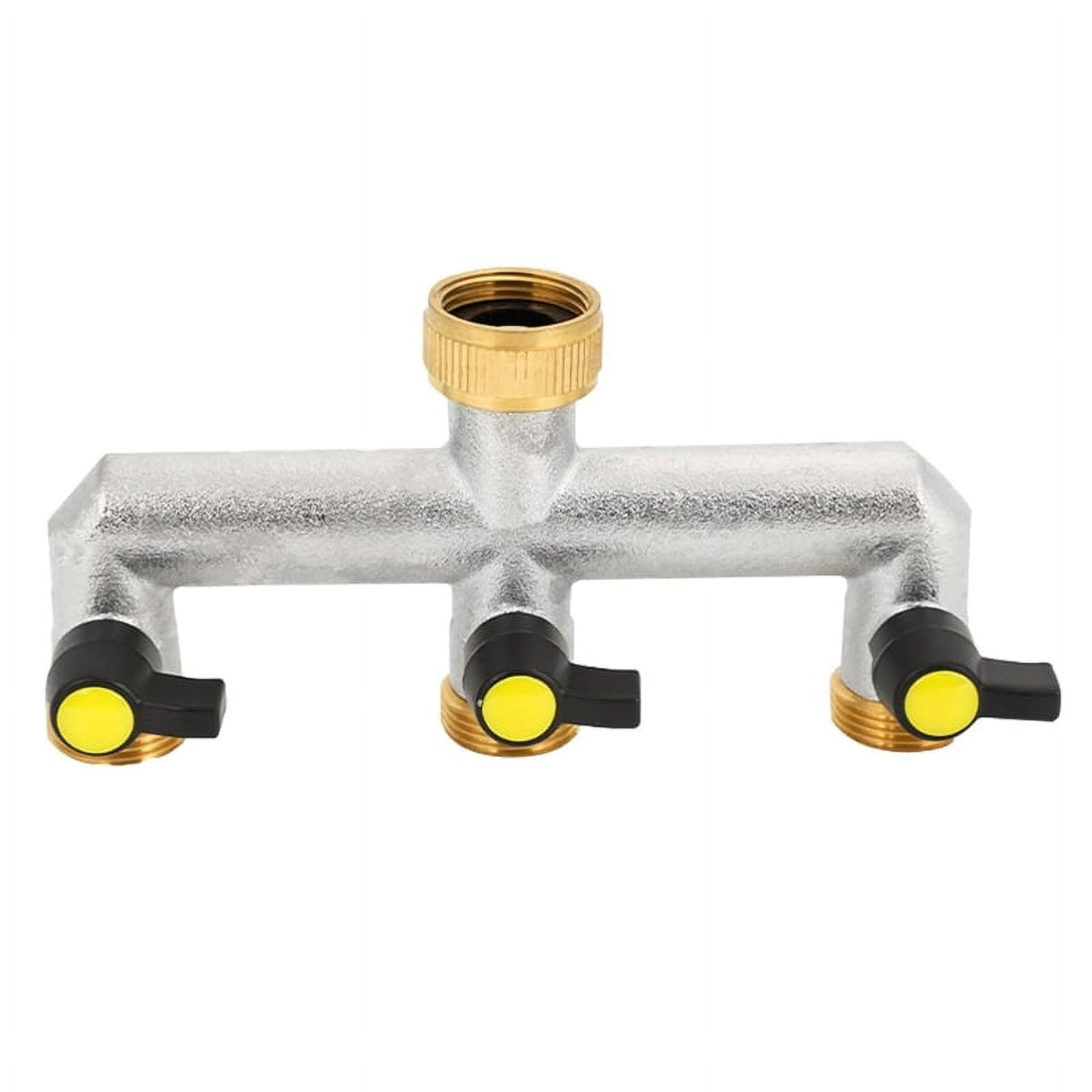 3 Way Brass Tap Splitter 3/4 Inch Garden Tap Splitter Tap Splitter 3 ...