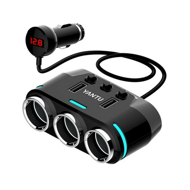 3 Way Car 3 Way Plug Adapter 2 Prong Quick Release Bumper Electric ...