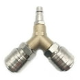 3-Way Compressed Air Distributor Connector, Y Splitter 1/4" Interface ...