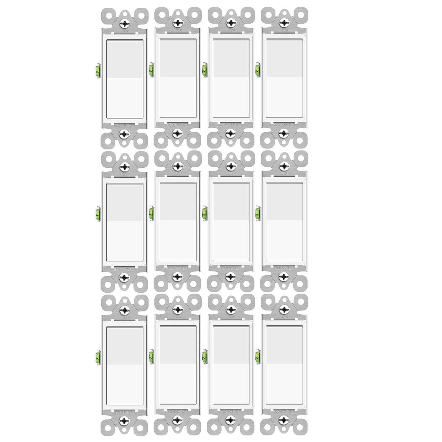 3 Way Decora Switch White, Greencycle 12 Pack Three Way Light Switch ...