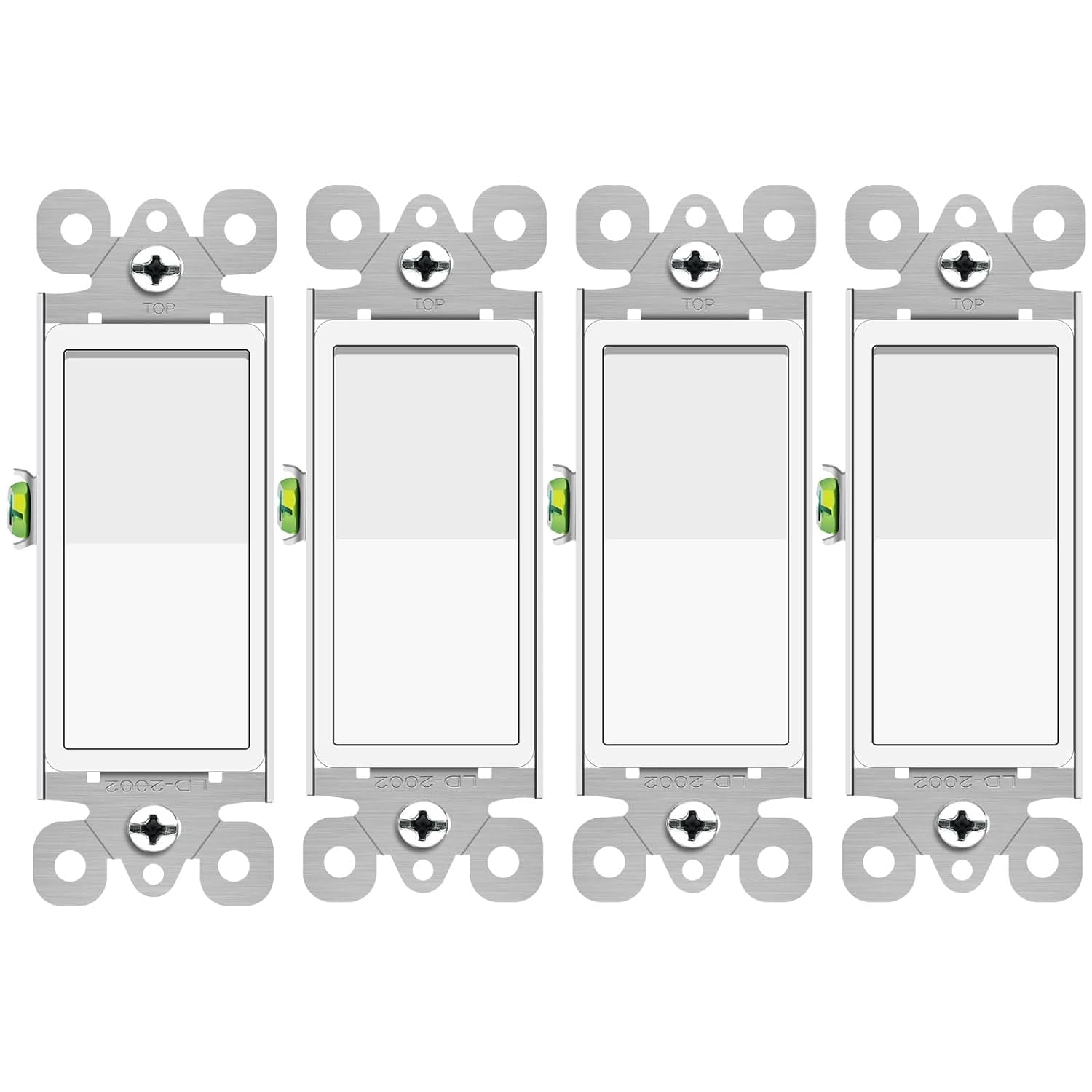 3 Way Decora Switch White, Greencycle 4 Pack Three Way Light Switch ...