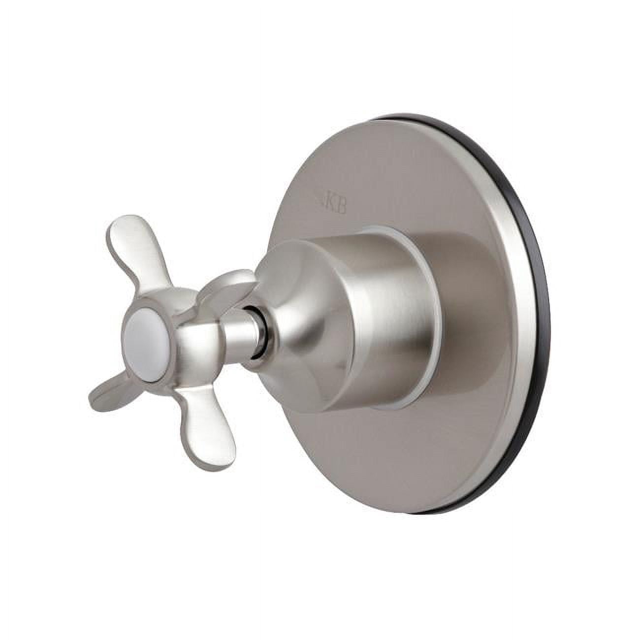3 Way Diverter Cross Handle Valve with Trim Kit, Brushed Nickel ...