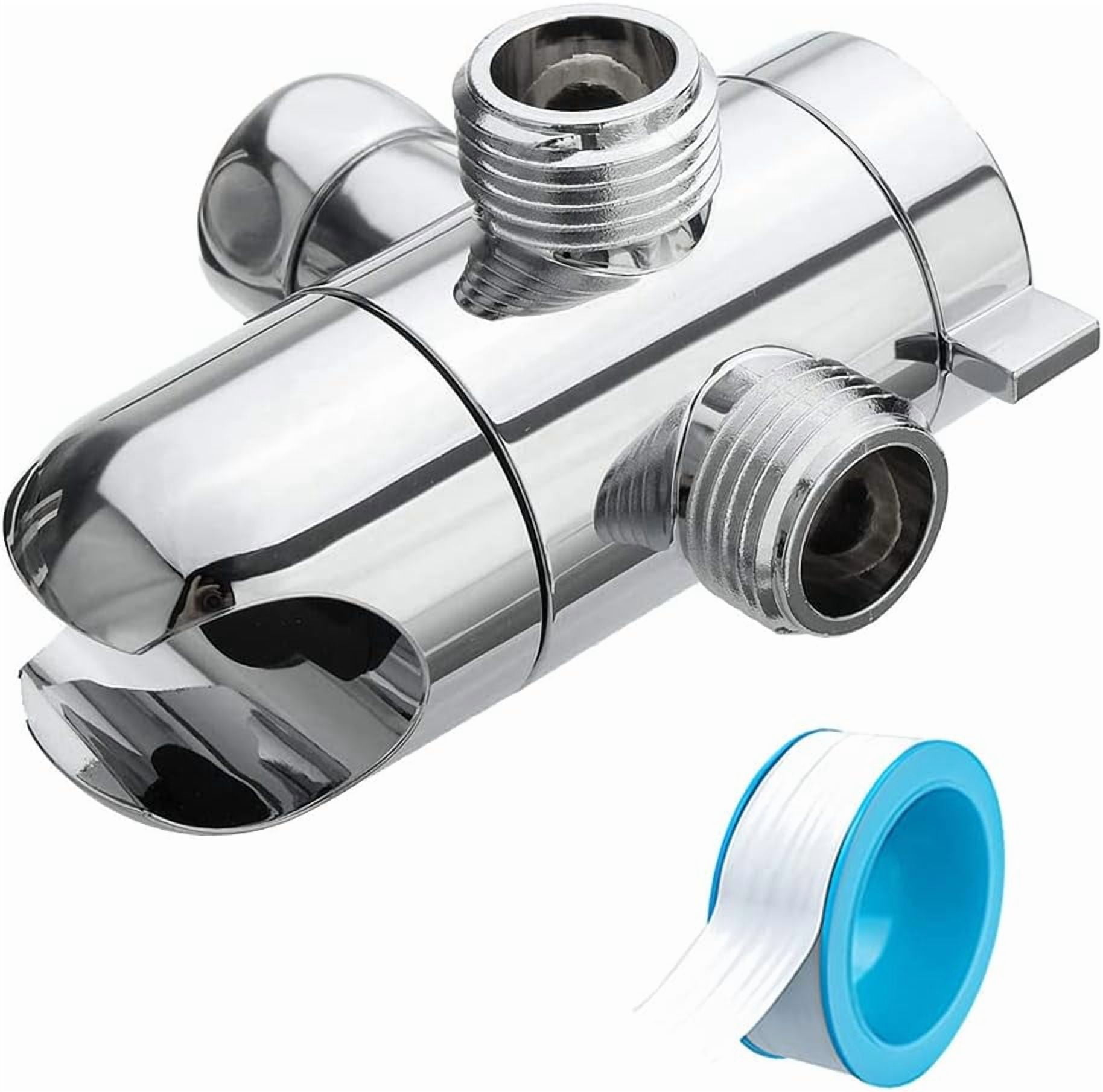 3-Way Diverter Valve 1/2 Inch Shower Arm with Handheld Showerhead ...