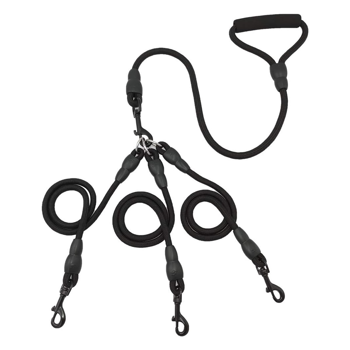 3 Way Dog Leash No Tangle,Detachable 360° Swivel Device,Multiple Dog ...