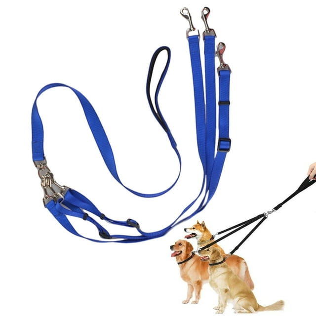 3 Way Dog Leash with Padded Handle Pet Reflective Safety Lead Leash No ...
