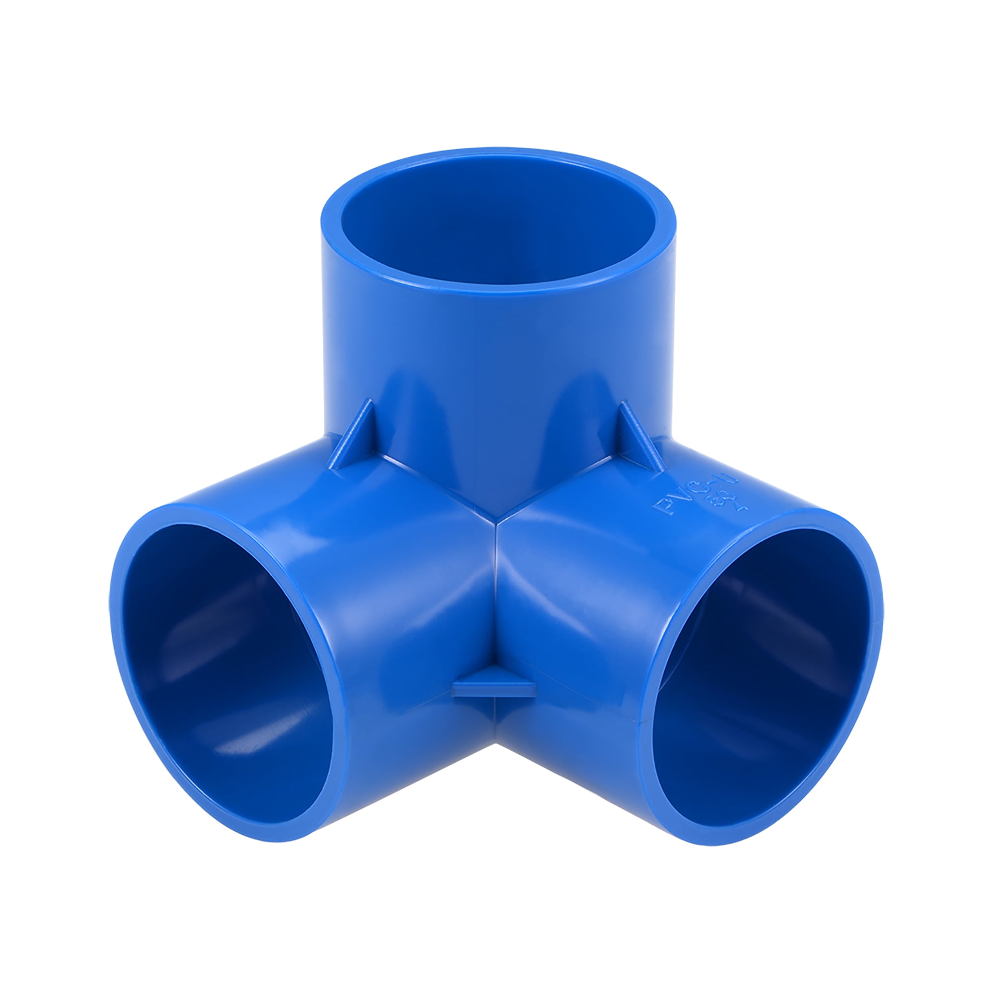 3-Way Elbow Fitting, 50mm Socket, Tee Corner Fittings Blue 4Pcs ...