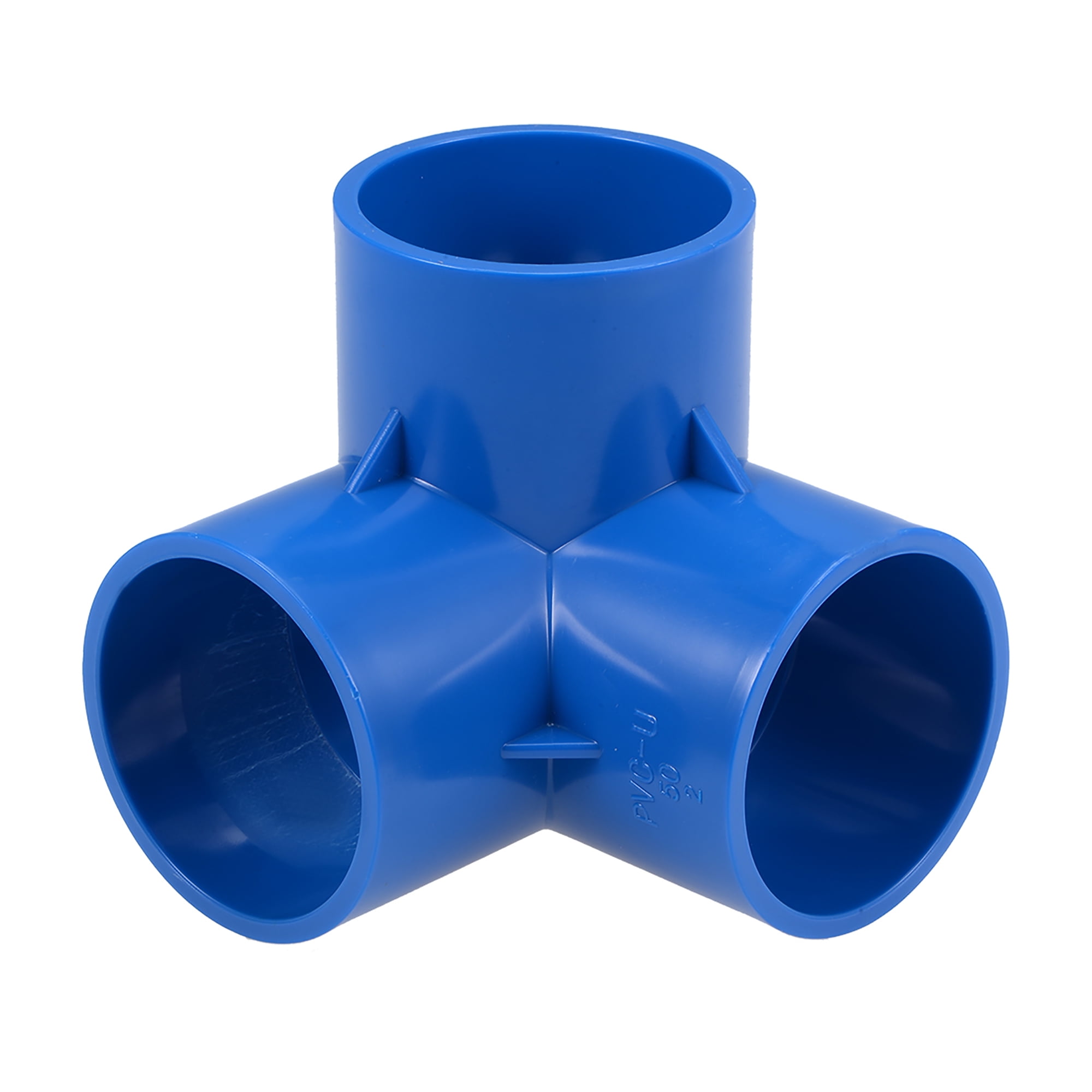 3 Way Elbow PVC Pipe Fitting Furniture Grade 1 1 2 inch Socket Tee Corner Fittings Blue Walmart