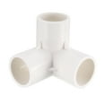 3 Way Elbow PVC Pipe Fitting,Furniture Grade,3/4-inch Size Tee Corner Fittings White - Walmart.com