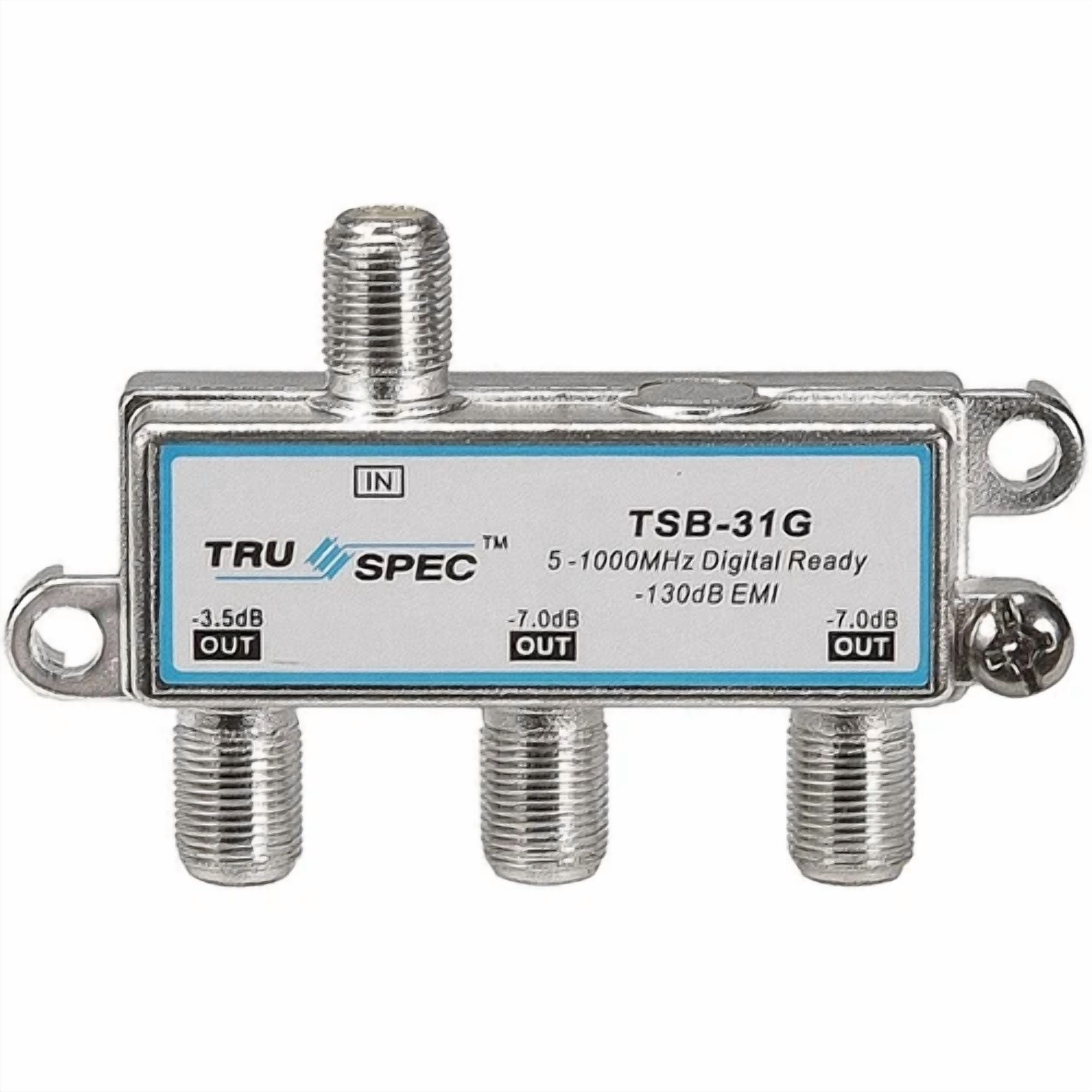 3-Way F-Type Coaxial Cable Tv Splitter Adaptor Combiner Connector 5 ...