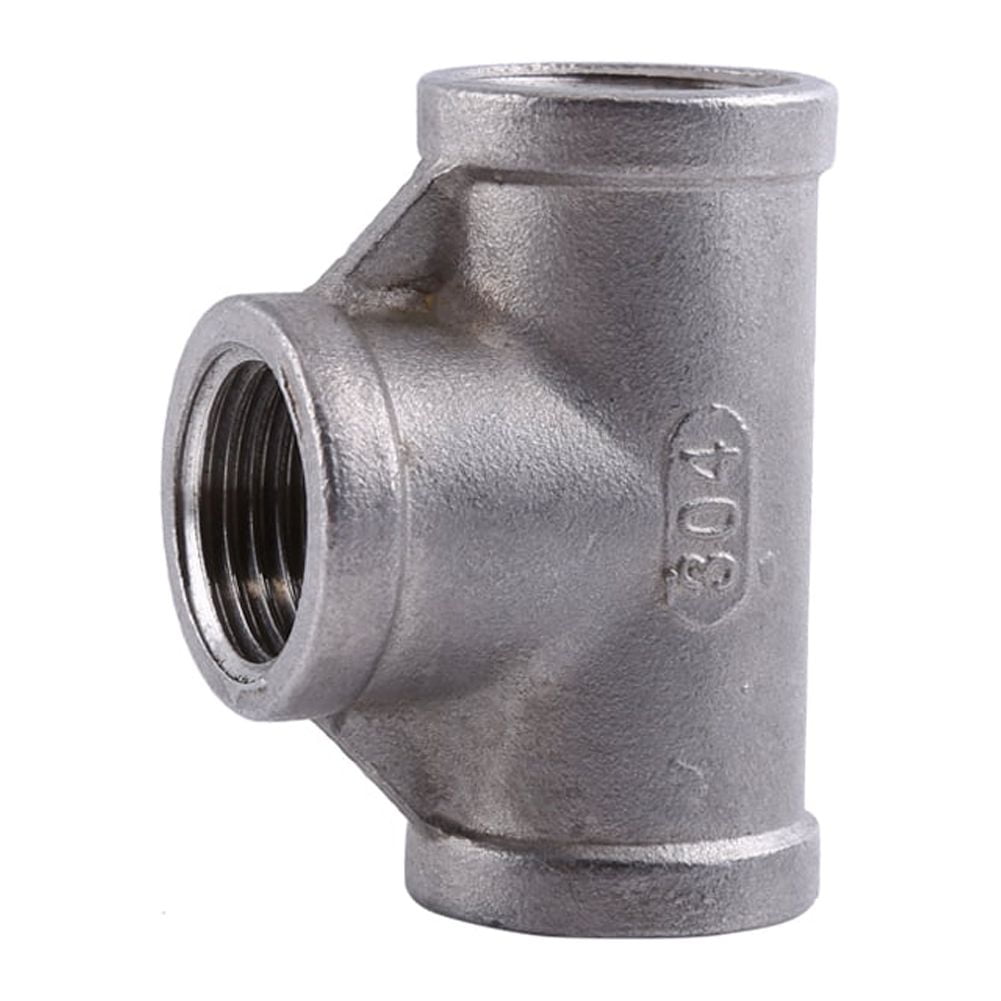 3-Way Female Threaded Tee Pipe Fittings, Plumbing Fittings, Stainless ...
