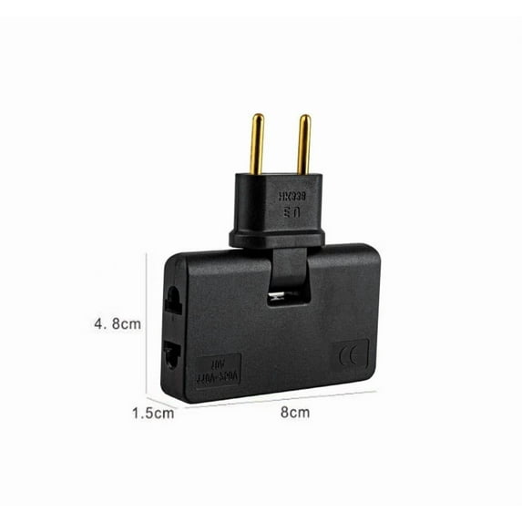 3 Way Flat Wall Outlet Extender Adapter- 180 Degrees Rotatable Flat ...