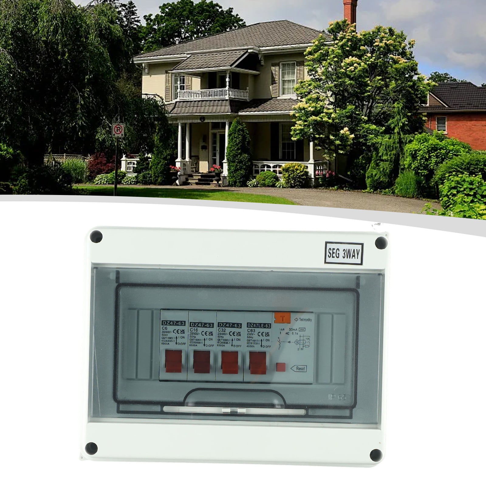 3 Way Garage Shed Camper Van Caravan Consumer Unit Fuse Box with Rcd ...