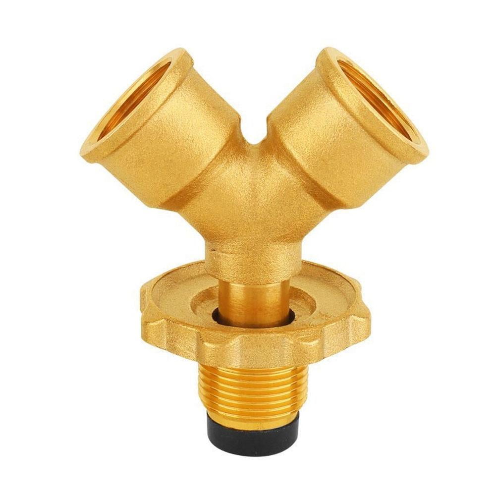 3 Way Gas POL Adapter Y Connector For Propane Gas Pig Bottle Hose Tail ...