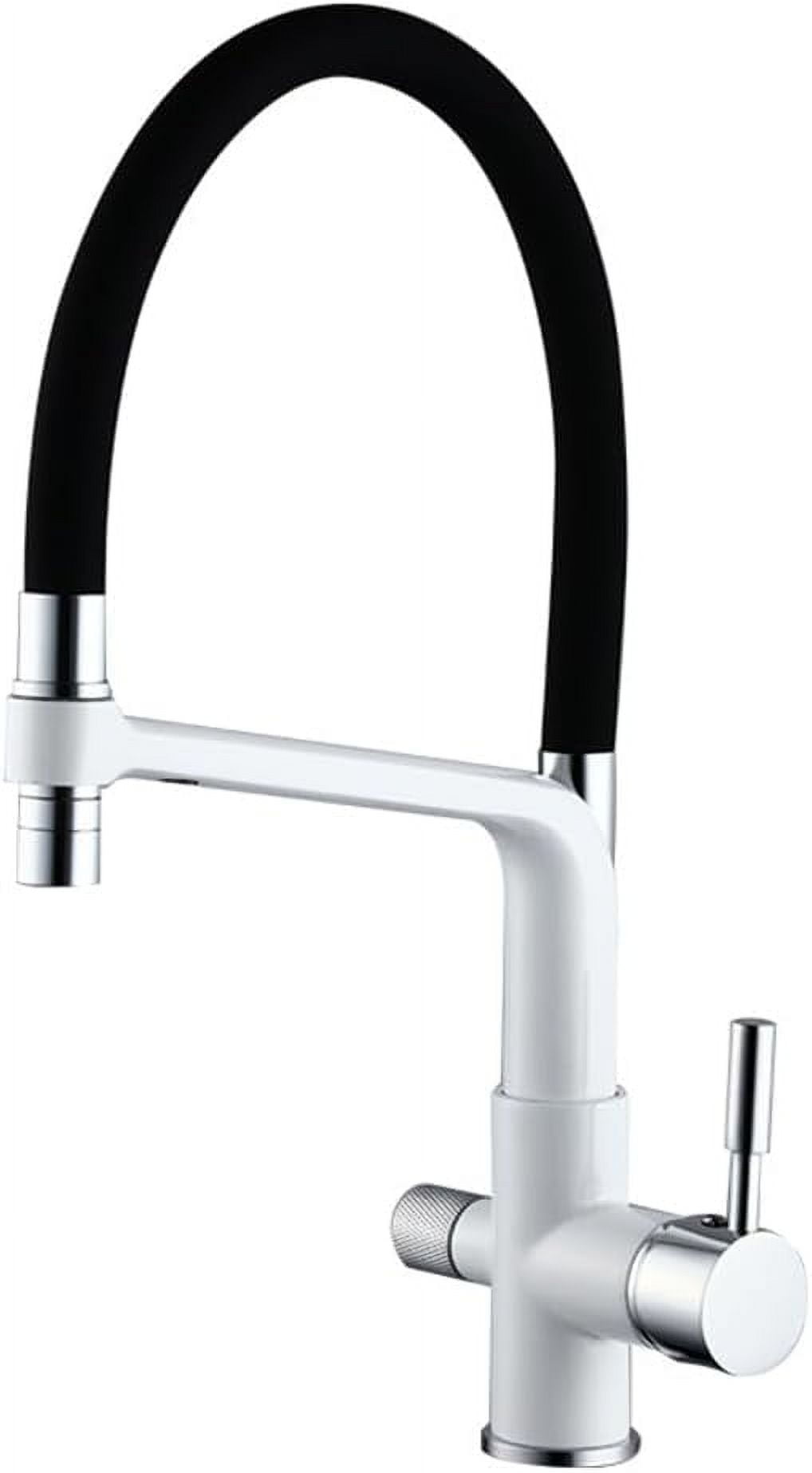 3 Way Kitchen Faucet Brass 360° Swivel Hot and Cold Water Pure Water ...