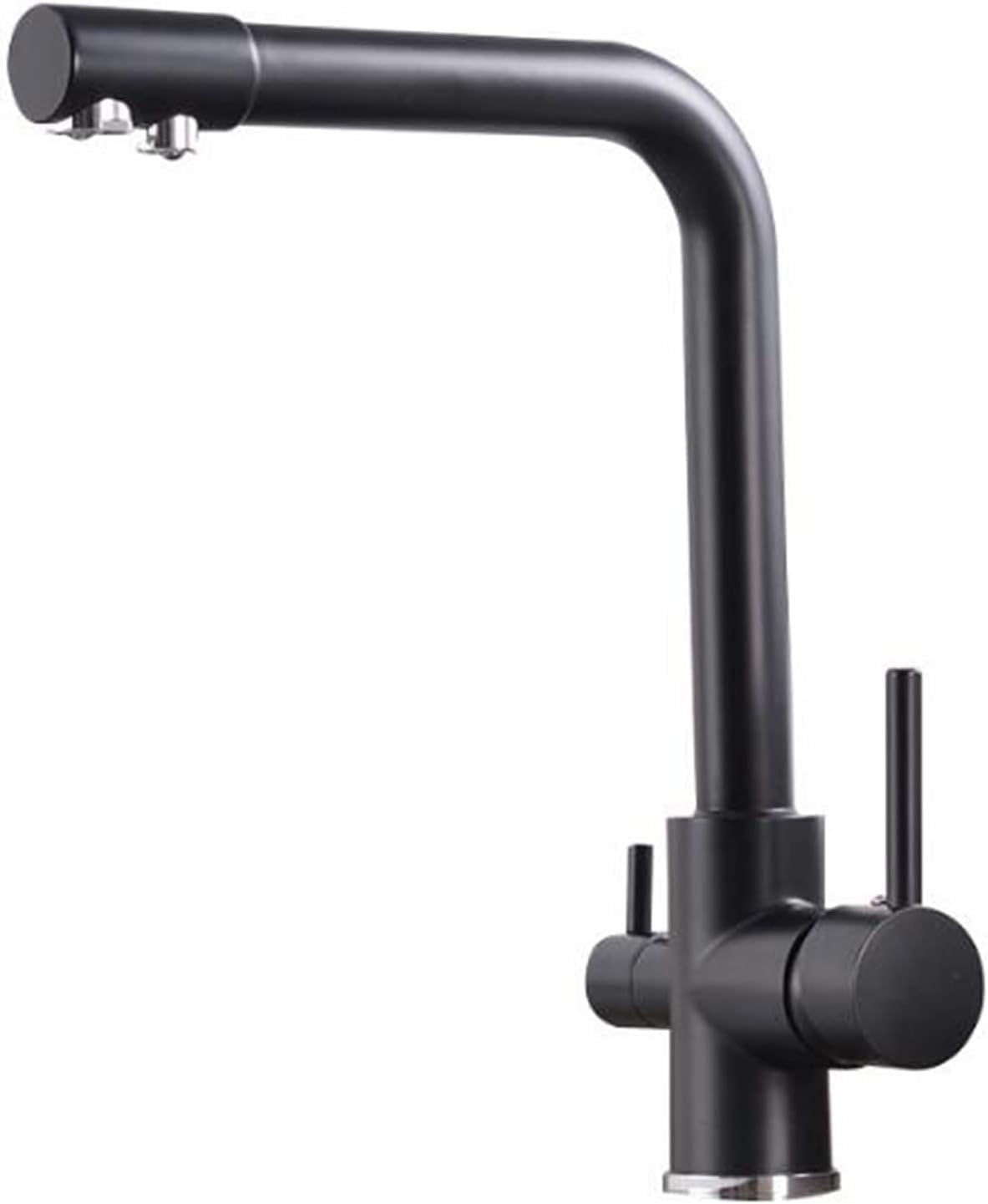 3 Way Kitchen Faucet Brass Hot and Cold Pure Water 360° Swivel Single ...