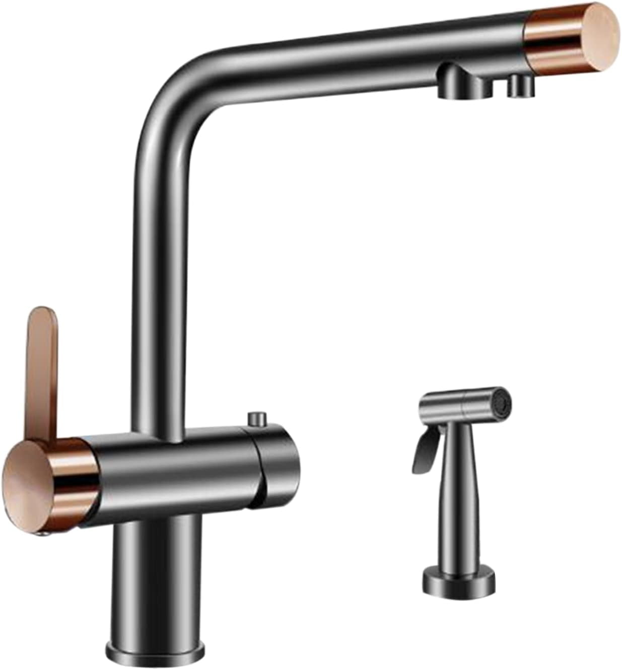 3 Way Kitchen Faucet Brass Hot and Cold Water Multifunction Airbrush ...