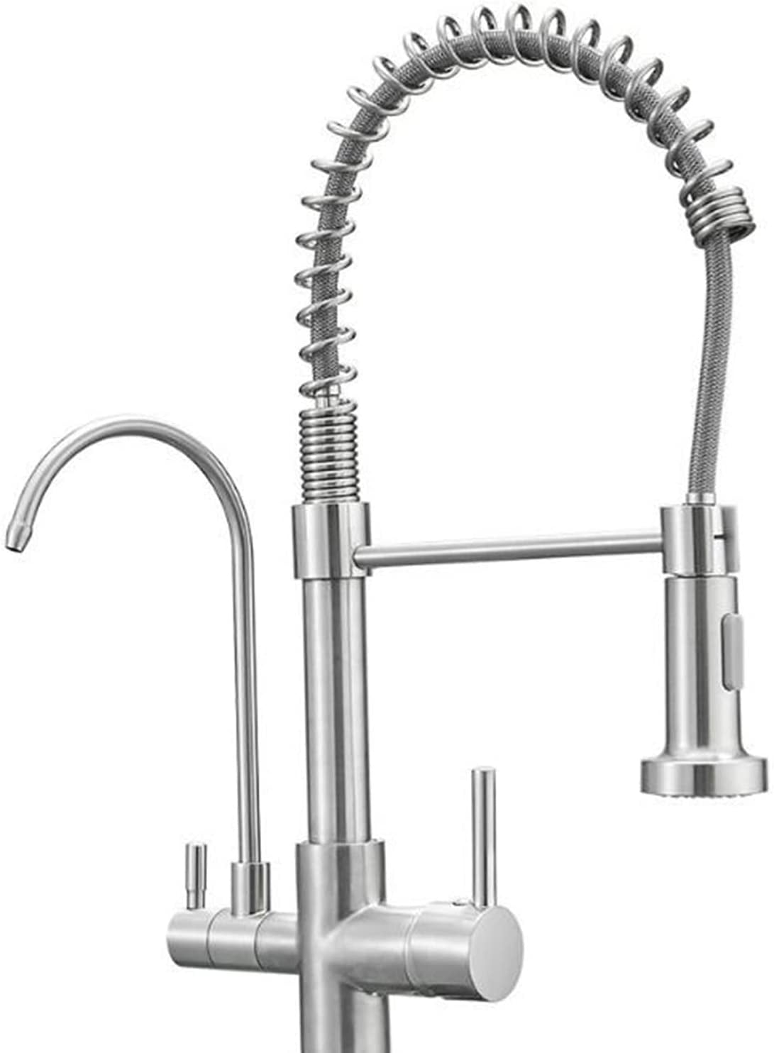 3 Way Kitchen Faucet Brass Rotating Hot and Cold Water Kitchen Water ...