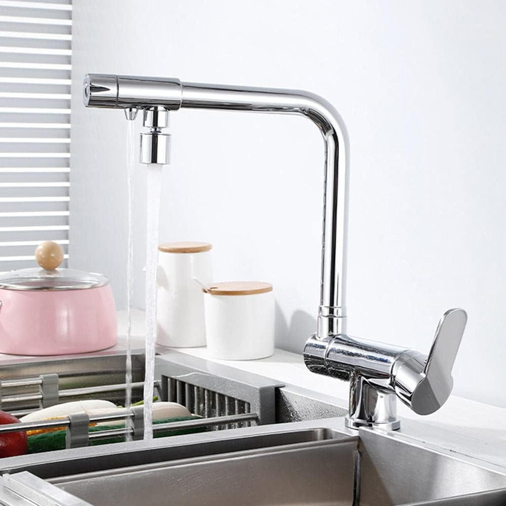 3 Way Kitchen Faucet Folding Brass Drinking Water Hot and Cold Water ...